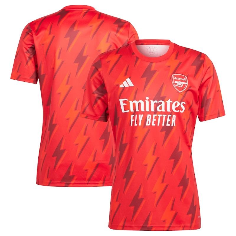 Arsenal Team 2023/24 Pre-Match Top Jersey - Red Jersey Teams