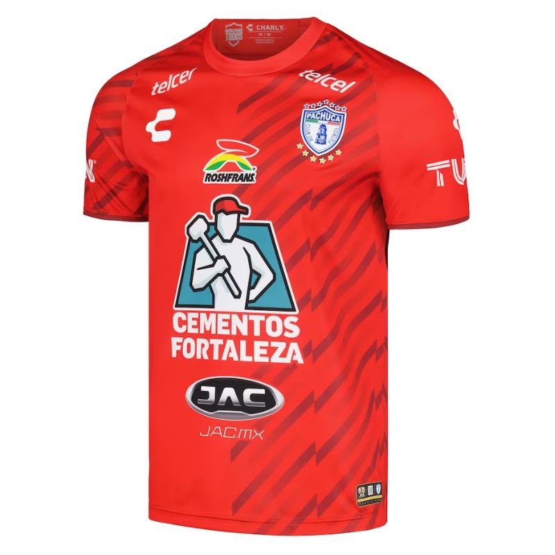 C.F. Pachuca Shirt 2023/24 Home Goalkeeper Jersey - Red Jersey Teams