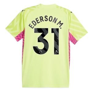 Manchester City Goalkeeper Shirt 2023-24 with Ederson M. 31 printing ...